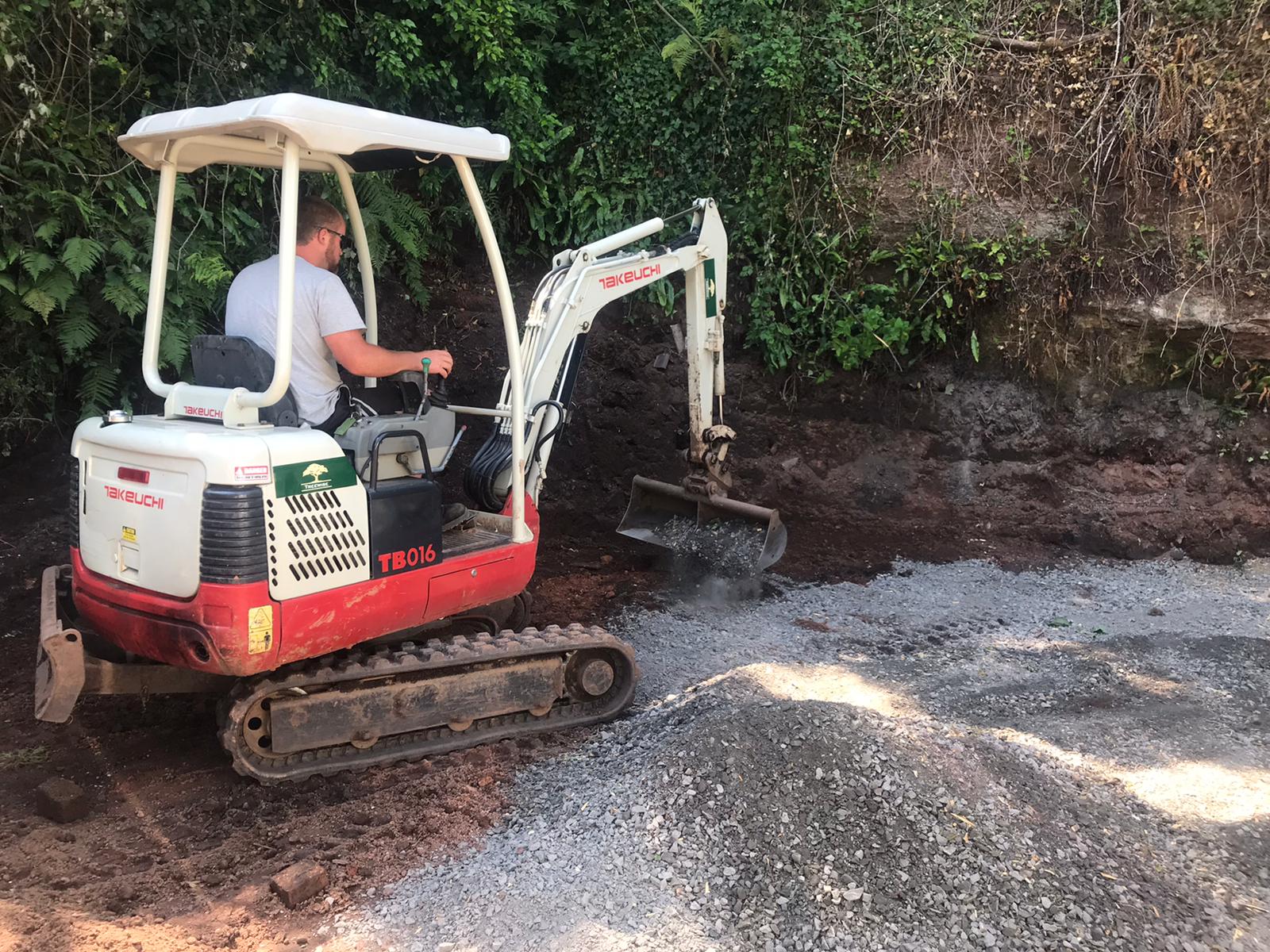 Operated Mini-Digger Hire Devon - 07557346039